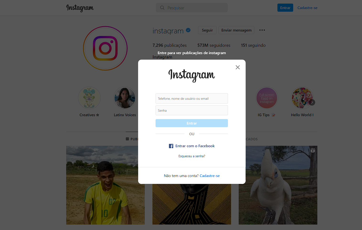 Aprenda ver o Instagram sem fazer login na sua conta, uma opção ...