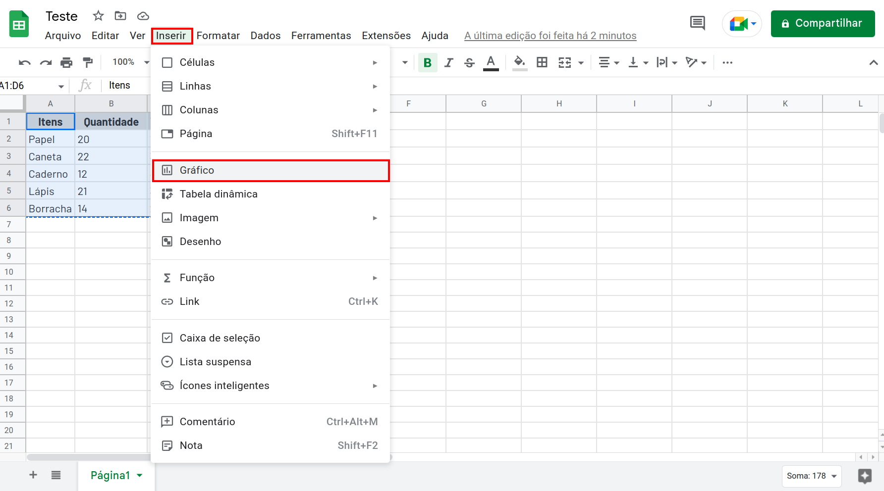 Como fazer um gráfico no Google Planilhas? - BIT magazine