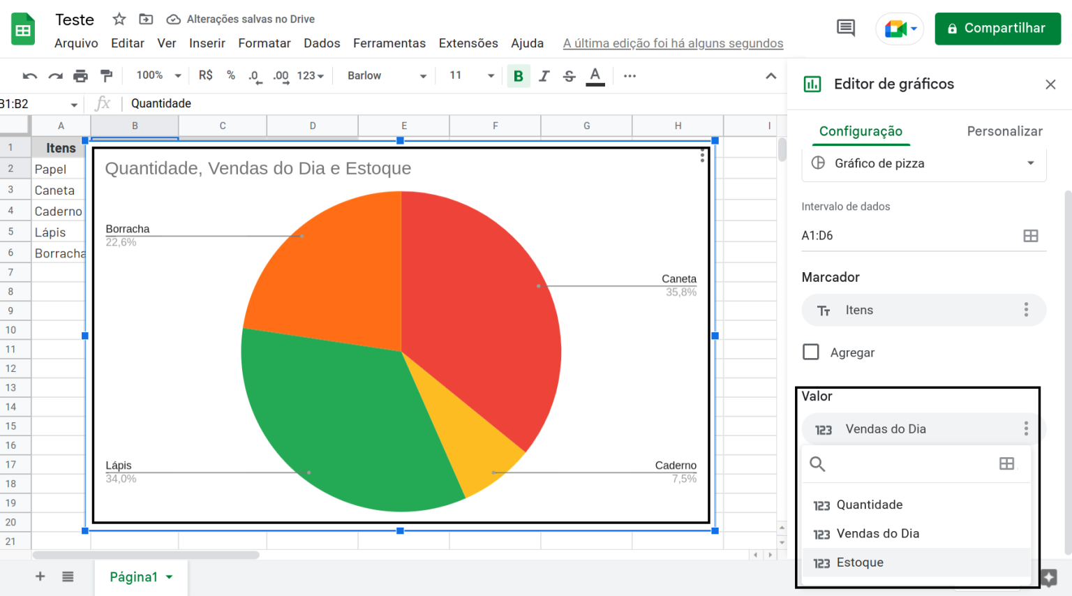 Como Fazer Graficos No Google Planilhas - RETOEDU