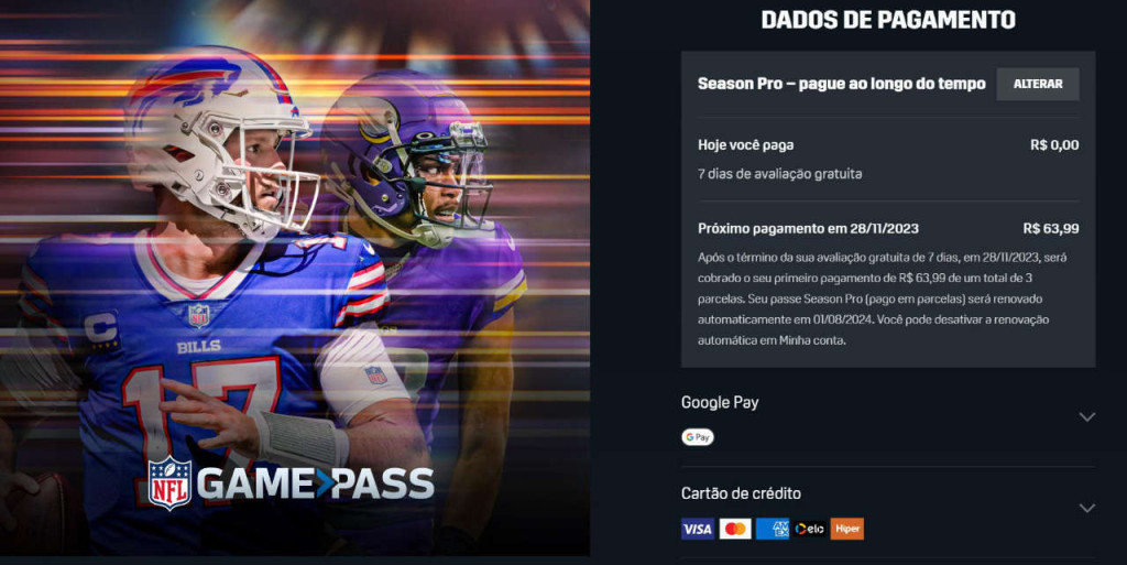 NFL Game Pass: Passo a Passo para Obter